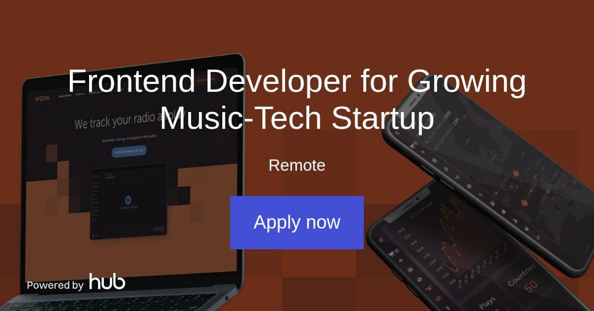 The Hub | Frontend Developer for Growing Music-Tech Startup | WARM (World Airplay Radio Monitor)