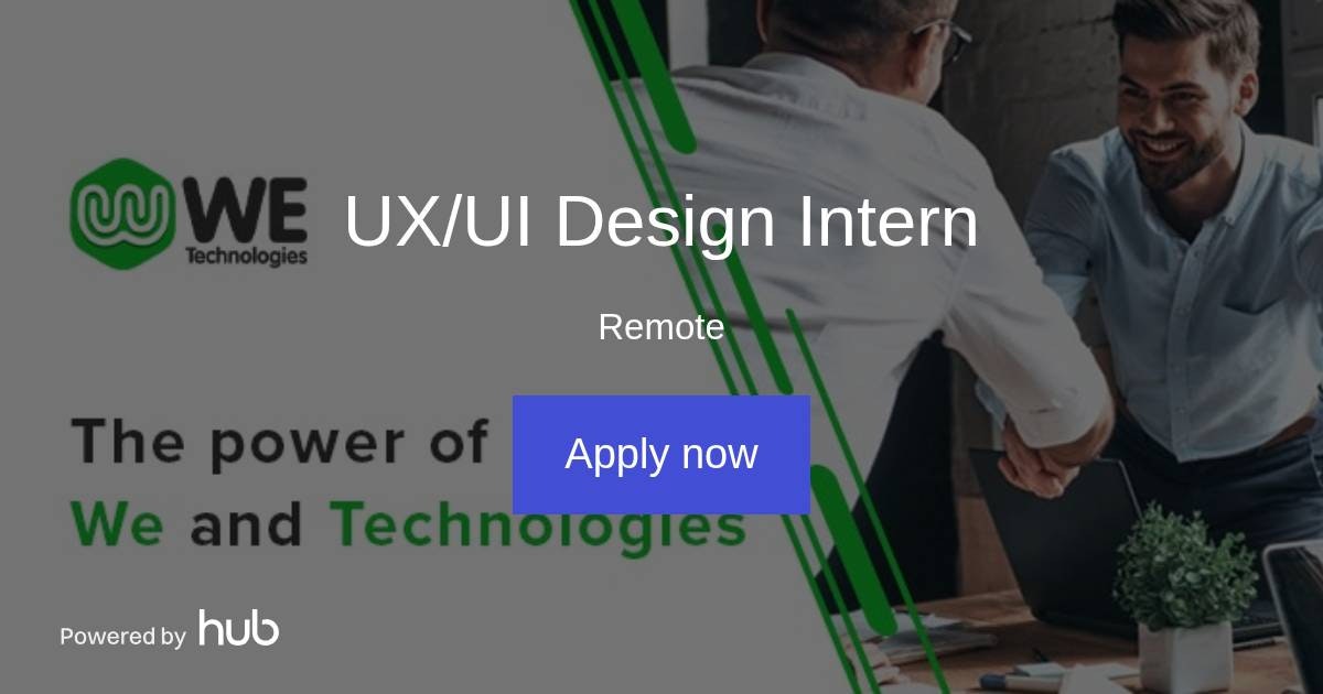 The Hub | UX/UI Design Intern | We Technologies Oy