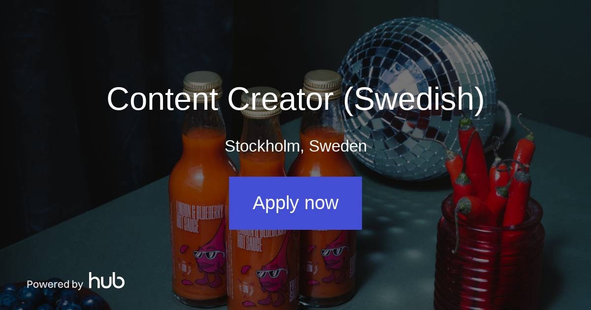 The Hub | Content Creator (Swedish) | Freaky Sauces