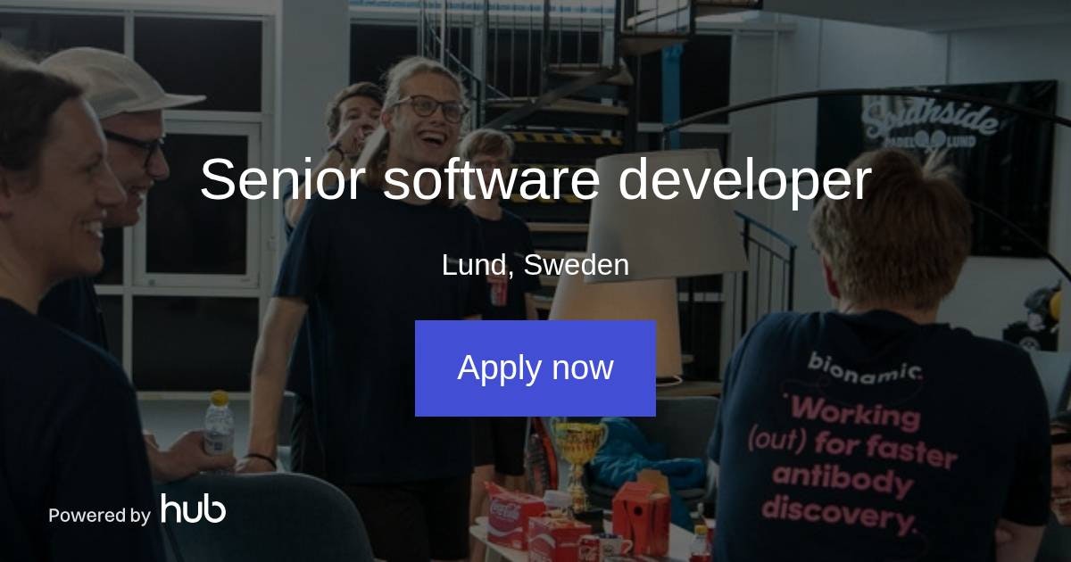 The Hub | Senior software developer | Bionamic AB