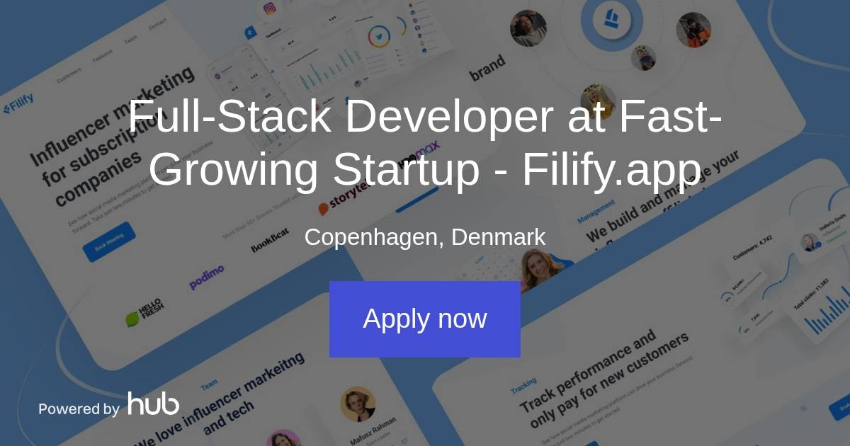 The Hub | Full-Stack Developer at Fast-Growing Startup - Filify.app | Filify