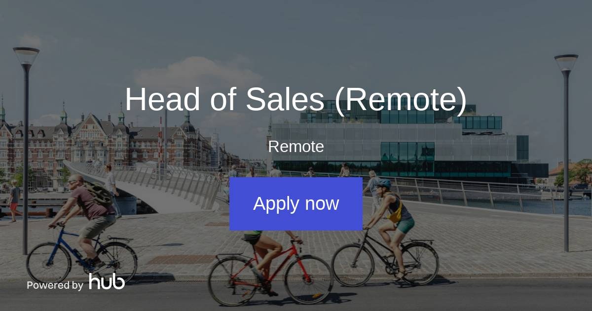 The Hub | Head of Sales (Remote) | Pluto Technologies