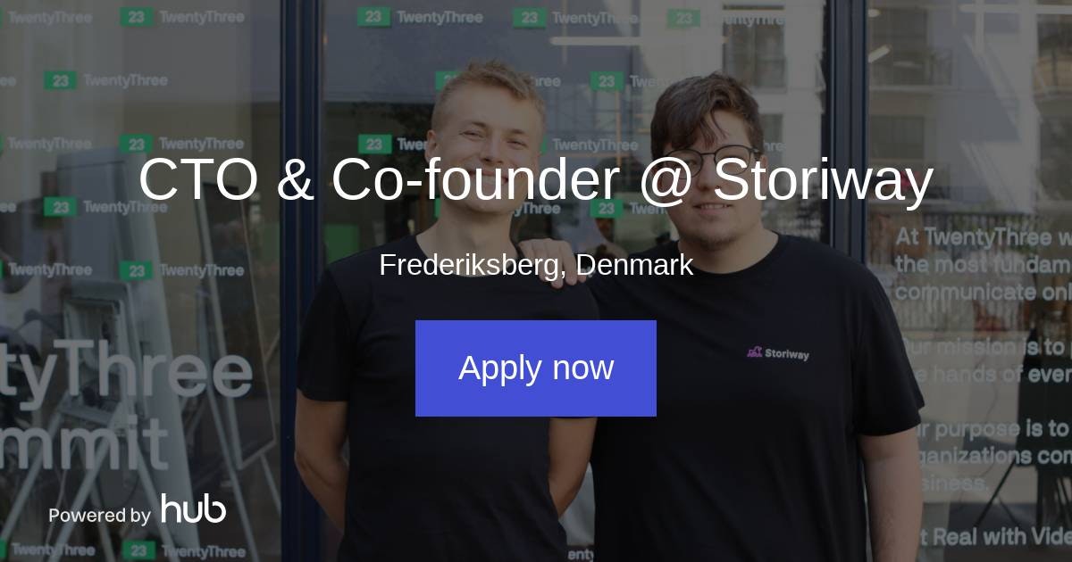 The Hub | CTO & Co-founder @ Storiway | Storiway
