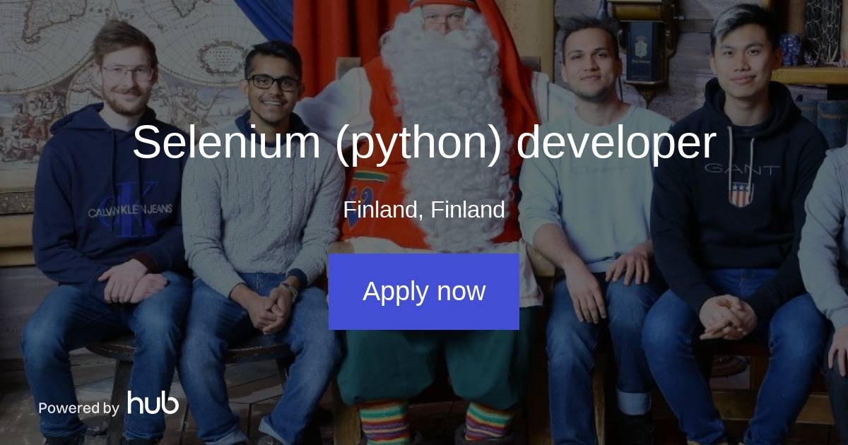 The Hub | Selenium (python) developer | Wudpecker