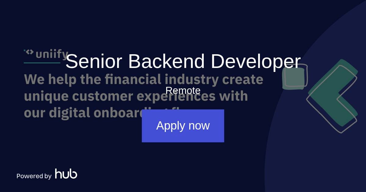 The Hub | Senior Backend Developer | Uniify