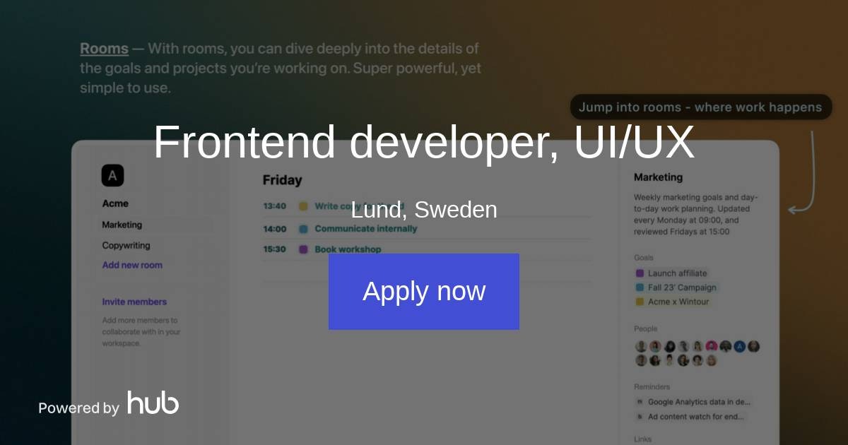 The Hub | Frontend developer, UI/UX | Pembio