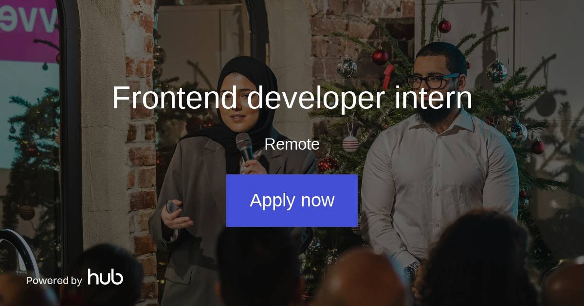 The Hub | Frontend developer intern | EVVENT AS