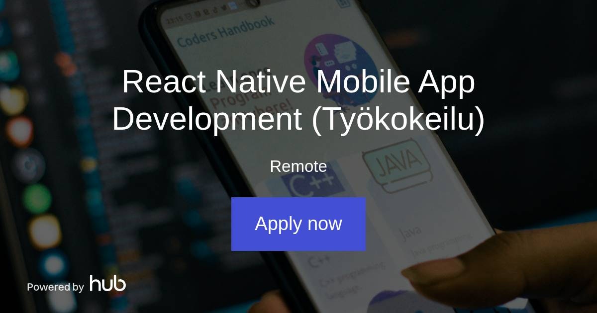The Hub | React Native Mobile App Development (Työkokeilu) | Katch Today
