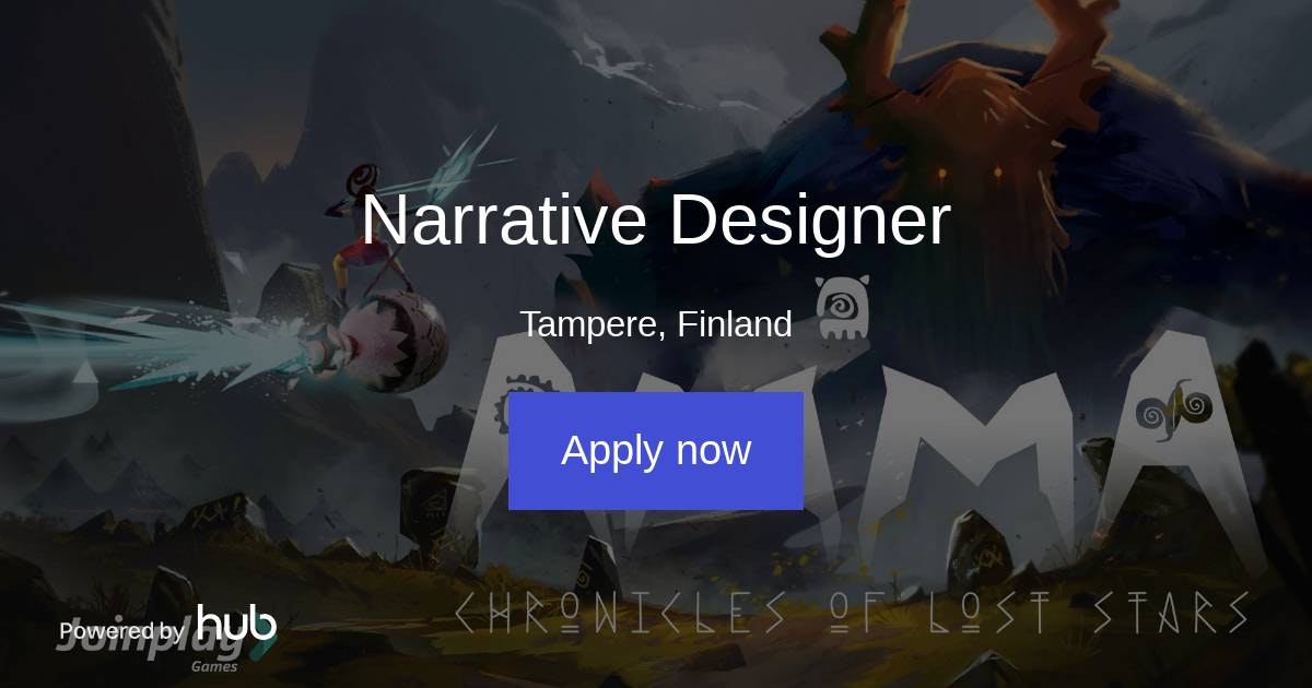The Hub | Narrative Designer | Joinplay Games Studios Oy