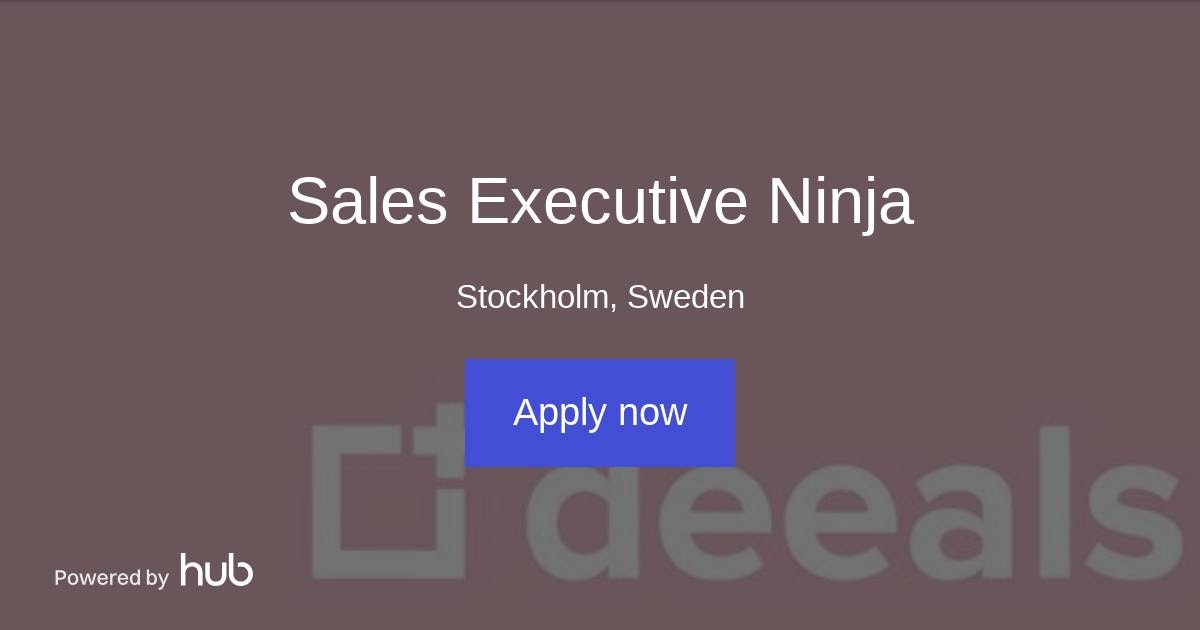 The Hub | Sales Executive Ninja | Paapaya