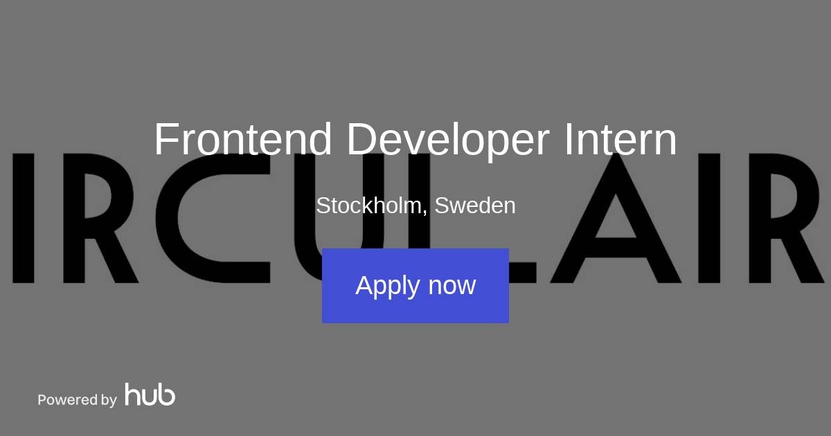 The Hub | Frontend Developer Intern | Circulaire