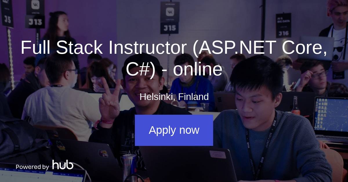 The Hub | Full Stack Instructor (ASP.NET Core, C#) - online | Integrify