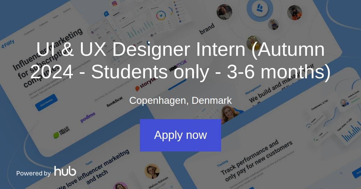 The Hub | UI & UX Designer Intern (Autumn 2024 - Students only - 3-6 ...