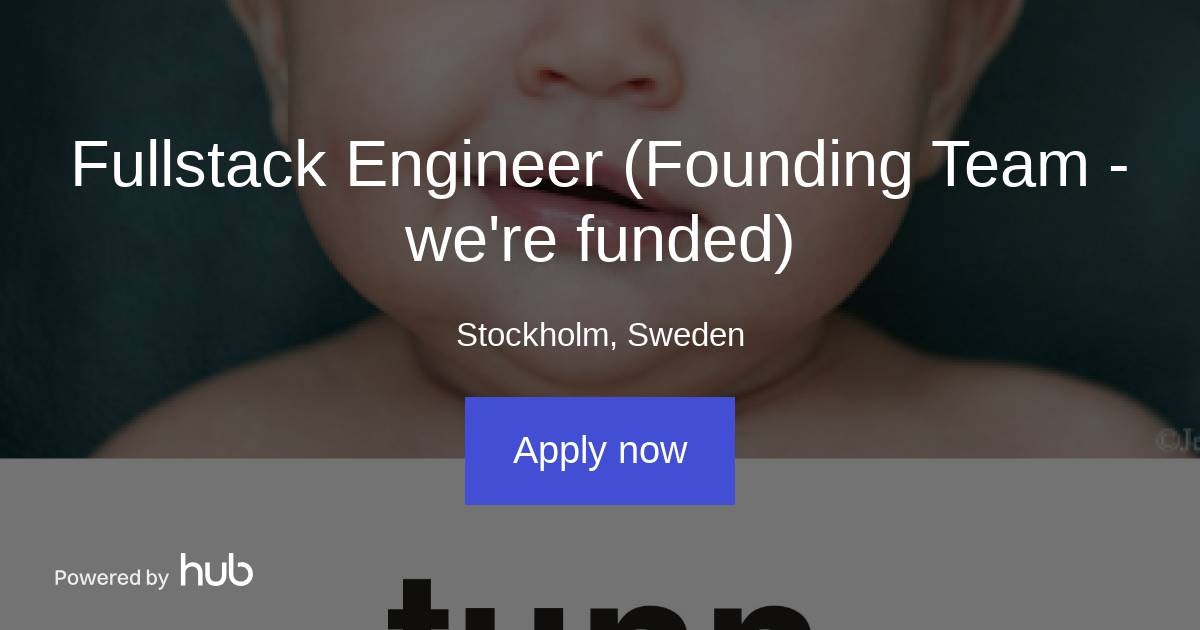 The Hub | Fullstack Engineer (Founding Team - we're funded) | Dr Hud