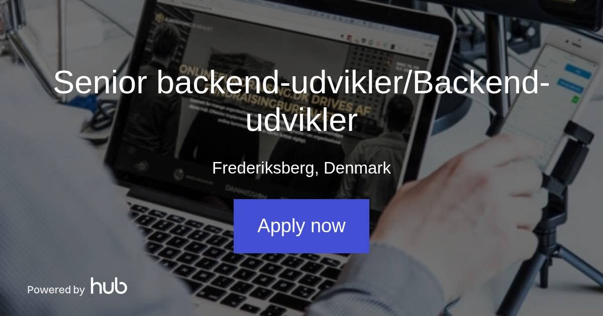 The Hub | Senior backend-udvikler/Backend-udvikler | OnlineFundraising