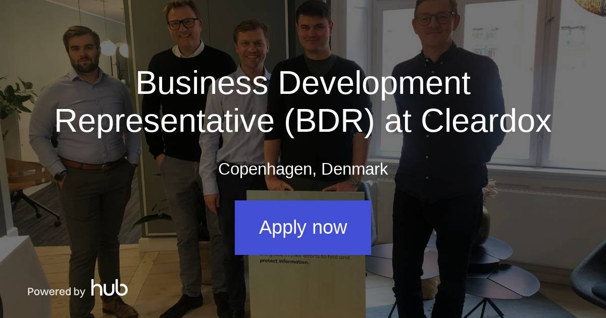 The Hub | Business Development Representative (BDR) at Cleardox | Cleardox