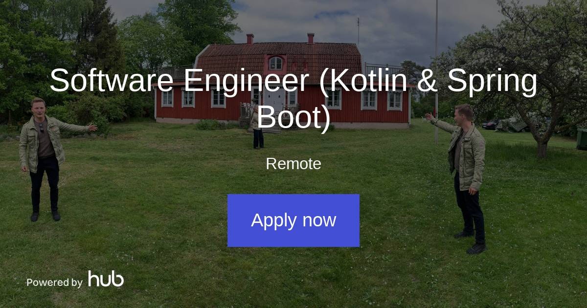 The Hub | Software Engineer (Kotlin & Spring Boot) | Your Headway AS
