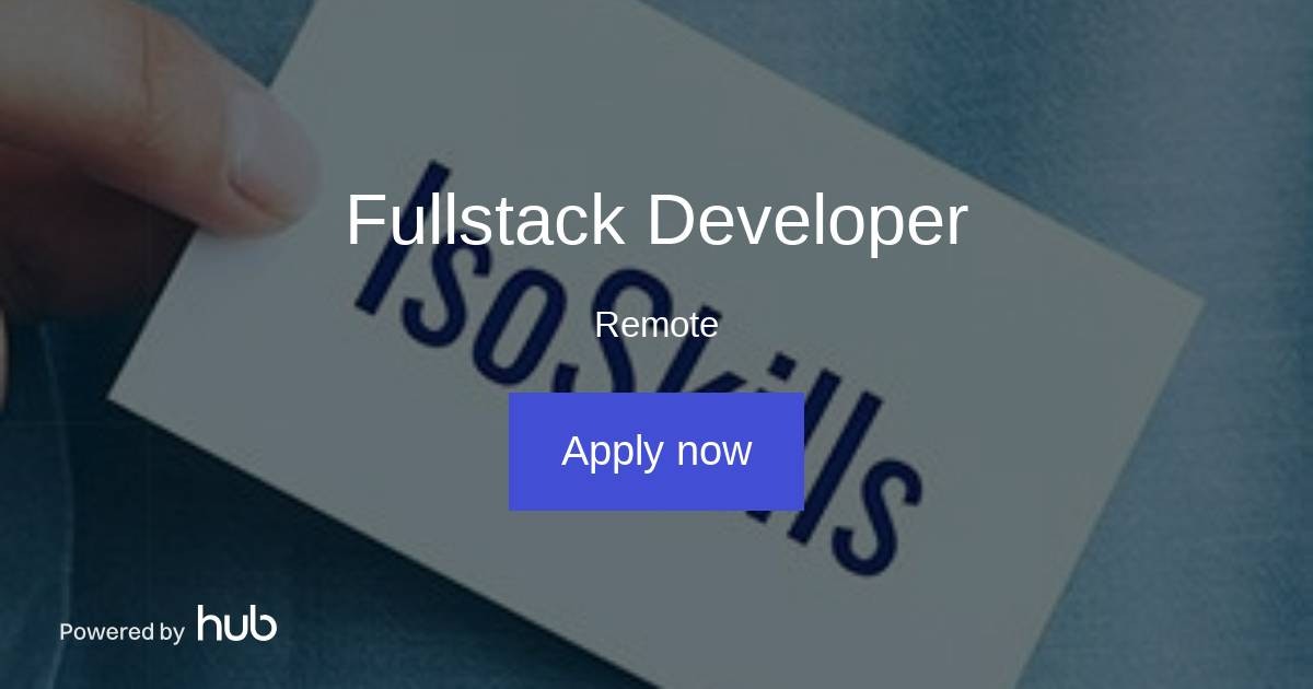 The Hub | Fullstack Developer | IsoSkills Oy