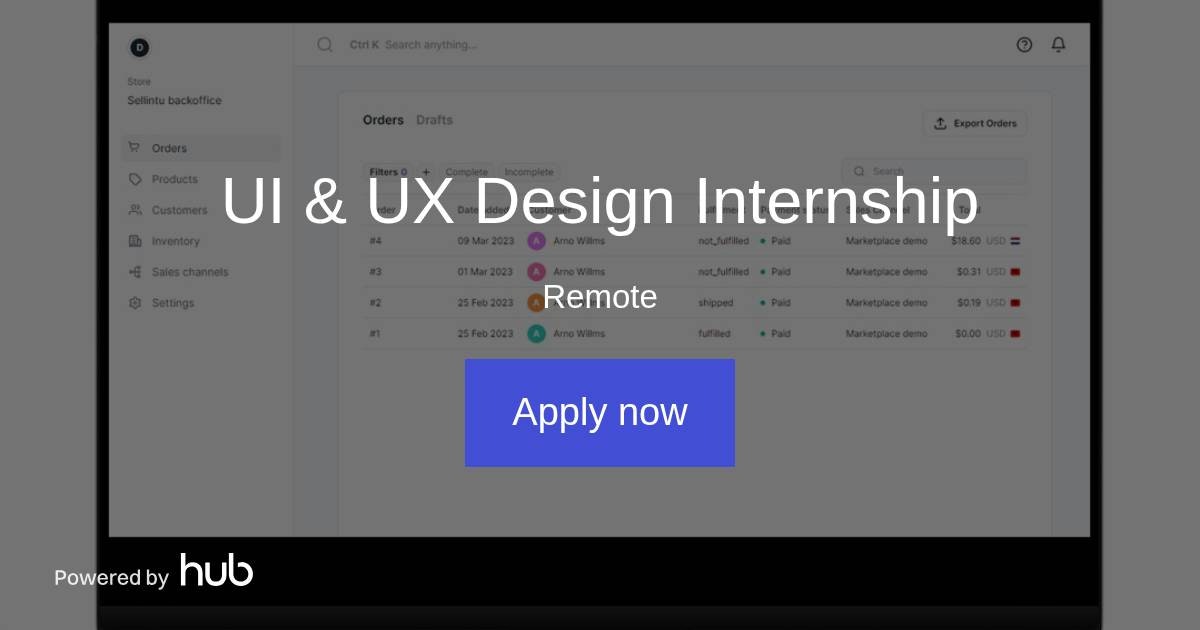 The Hub | UI & UX Design Internship | Sellintu ApS