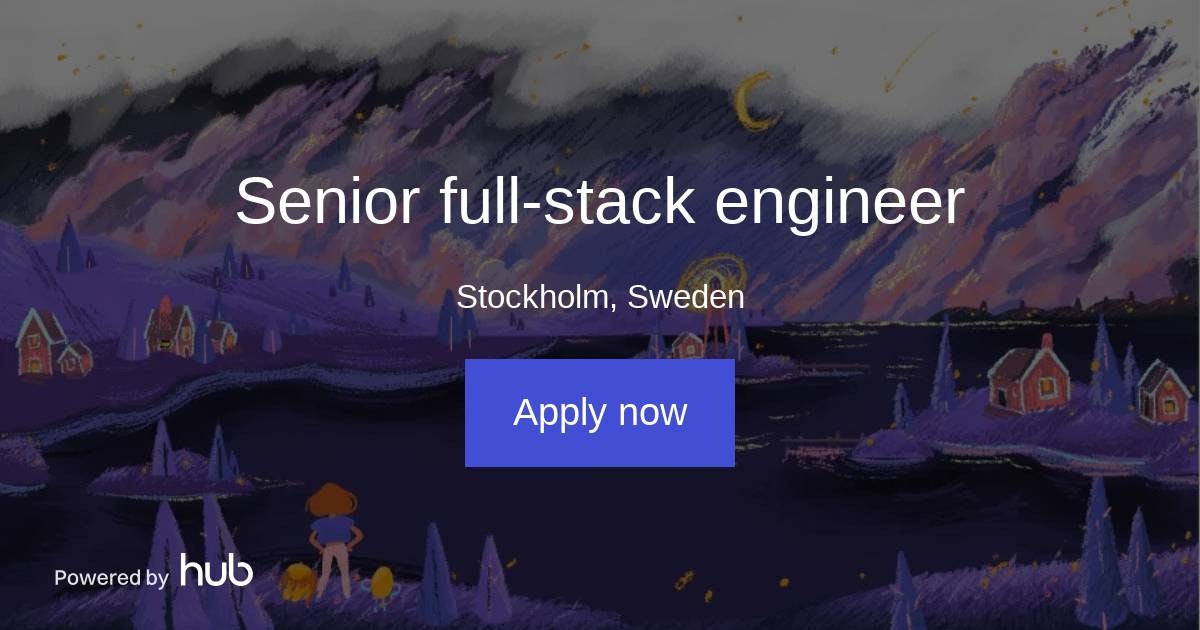 The Hub | Senior full-stack engineer | Napper