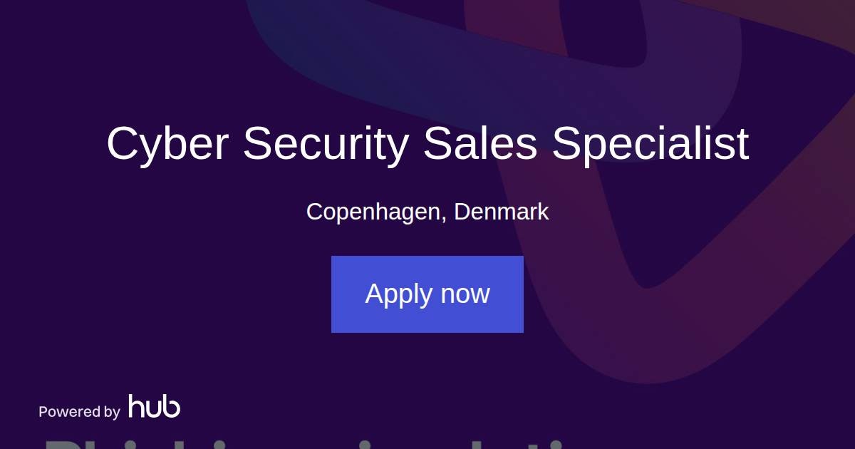 The Hub | Cyber Security Sales Specialist | Moxso