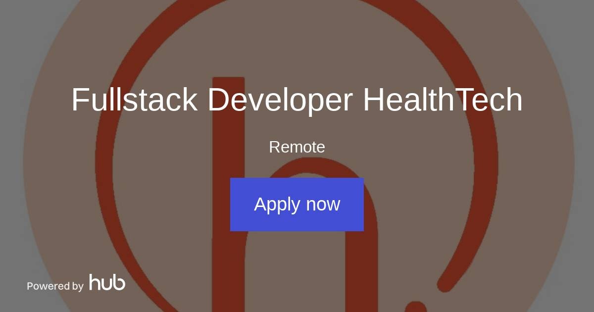 The Hub | Fullstack Developer HealthTech | Hormona