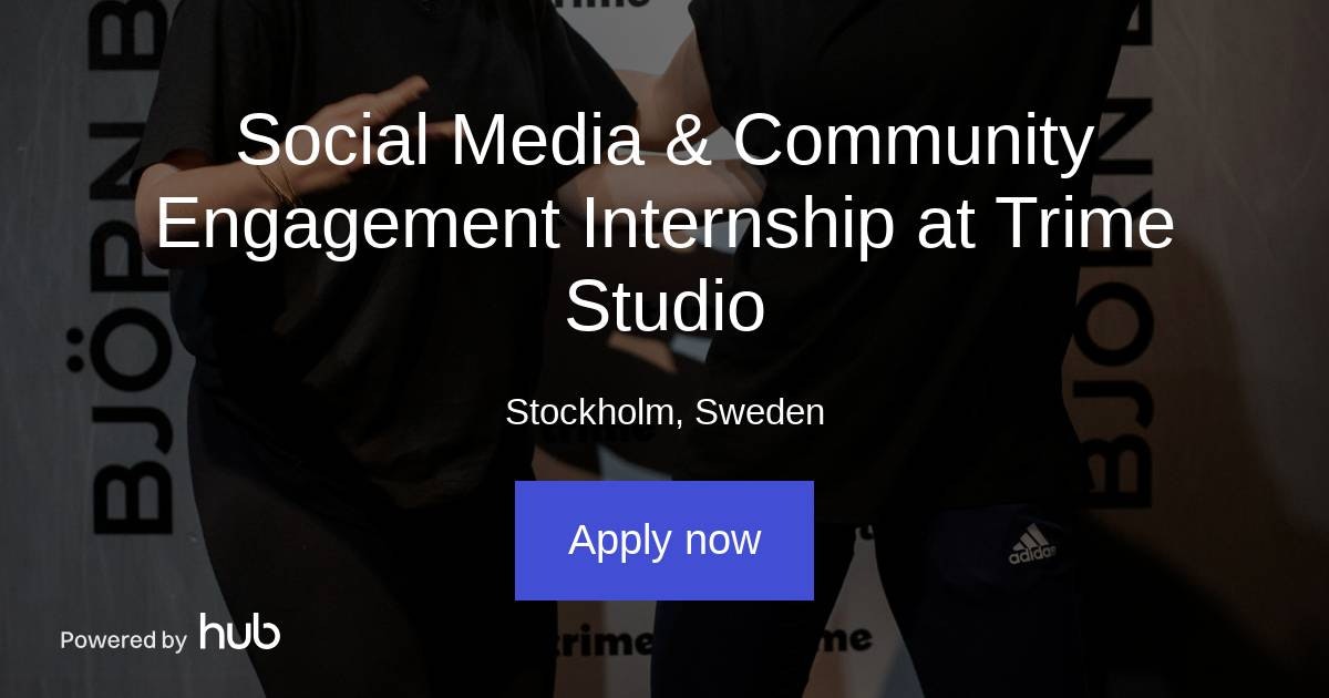The Hub | Social Media & Community Engagement Internship at Trime Studio | Trime Studio