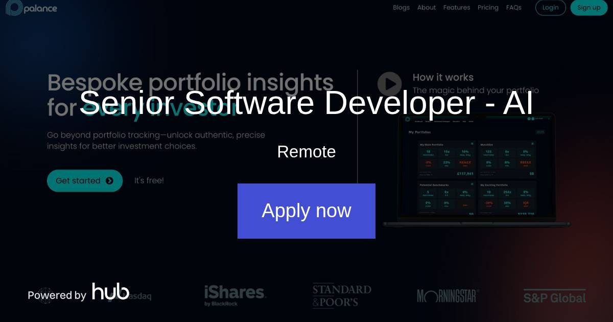 The Hub | Senior Software Developer - AI | Palance