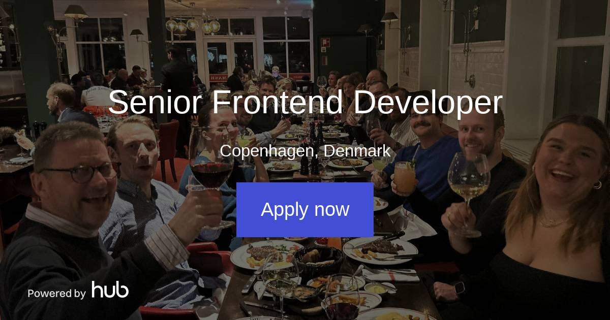 The Hub | Senior Frontend Developer | Cludo
