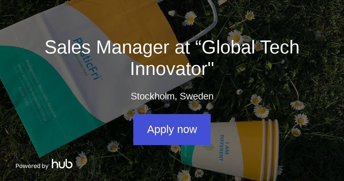 The Hub | Sales Manager at “Global Tech Innovator" | Grale
