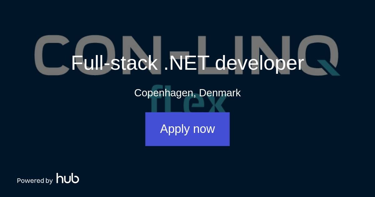The Hub | Full-stack .NET developer | CON-LINQ