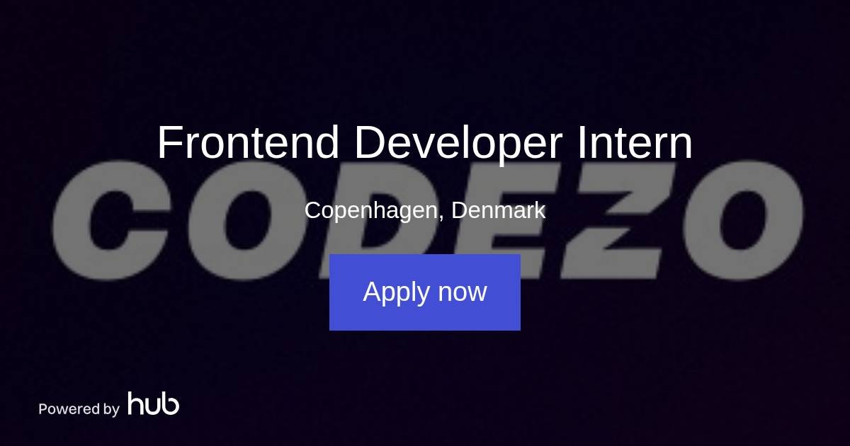 The Hub | Frontend Developer Intern | Codezo