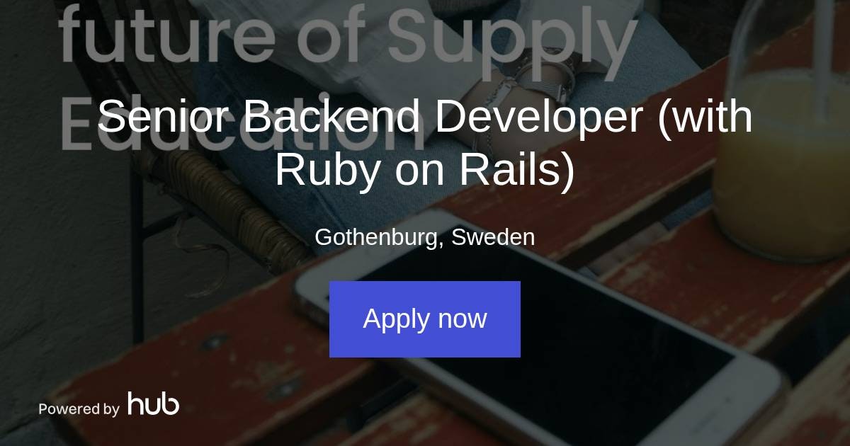 The Hub | Senior Backend Developer (with Ruby on Rails) | Humly