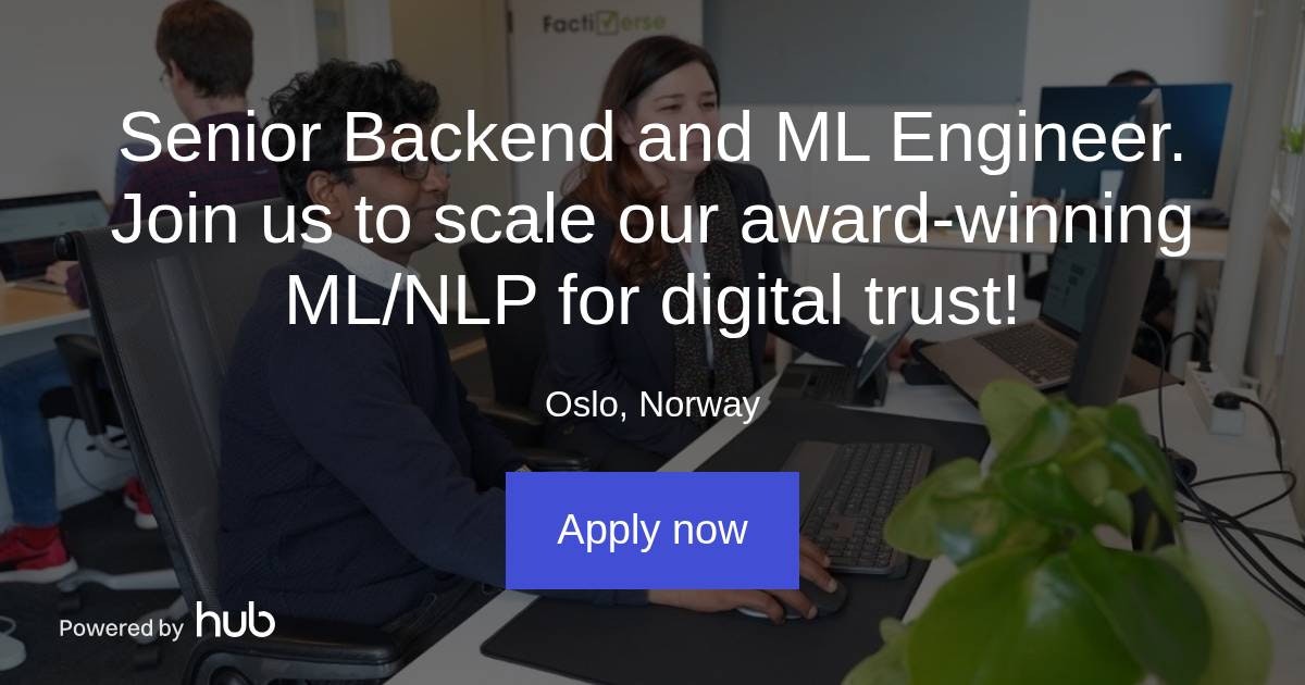 The Hub | Senior Backend and ML Engineer. Join us to scale our award ...
