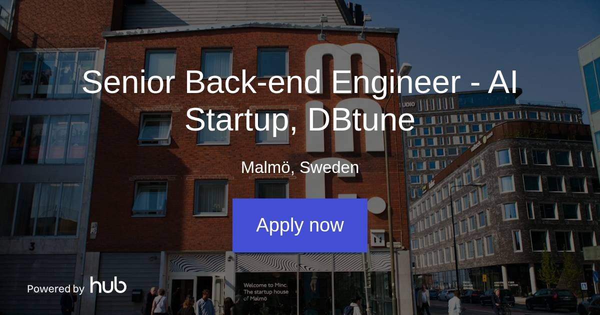The Hub | Senior Back-end Engineer - AI Startup, DBtune | DBtune