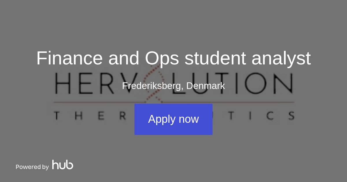 The Hub | Finance and Ops student analyst | Hervolution Therapeutics