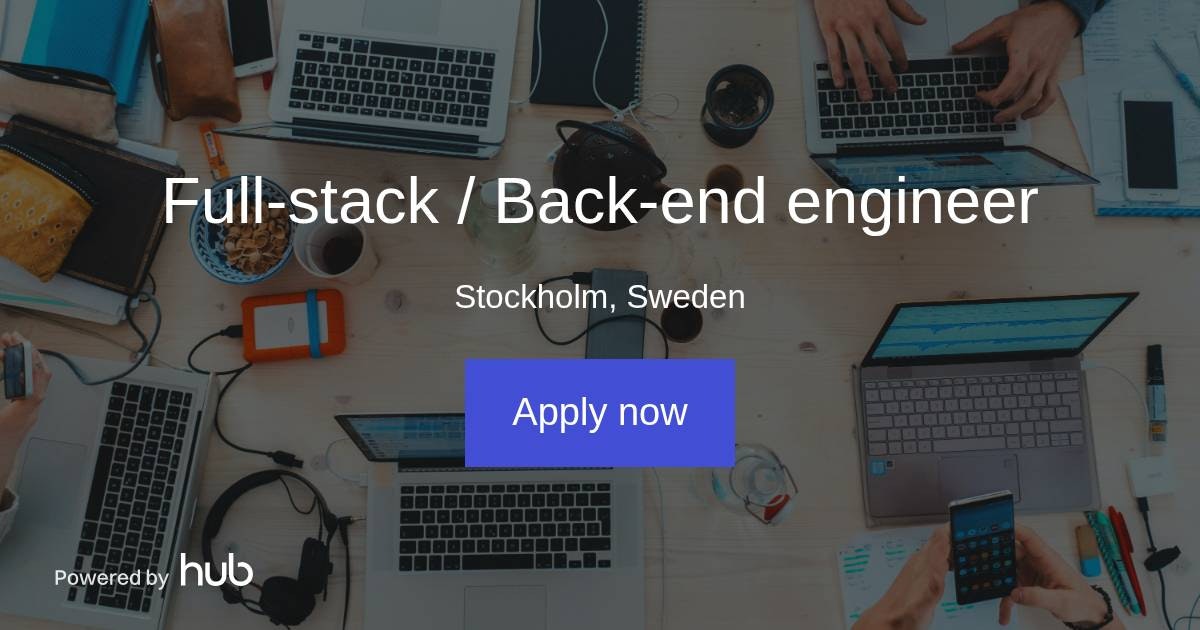 The Hub | Full-stack / Back-end engineer | Visendi