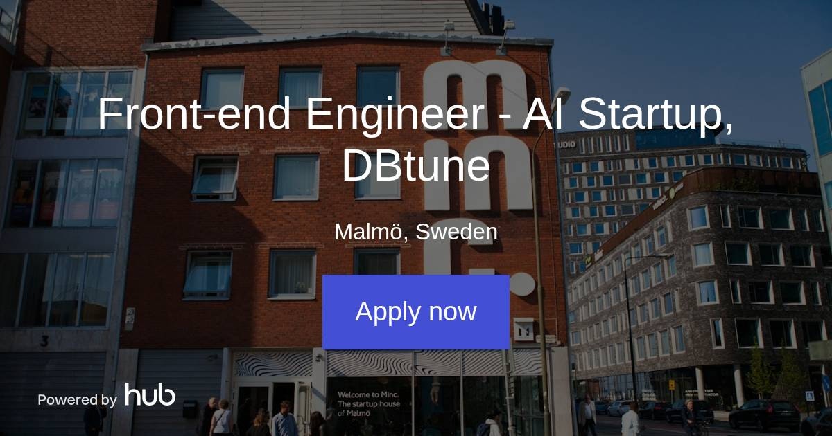 The Hub | Front-end Engineer - AI Startup, DBtune | DBtune
