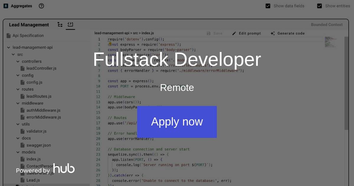 The Hub | Fullstack Developer | Qlerify