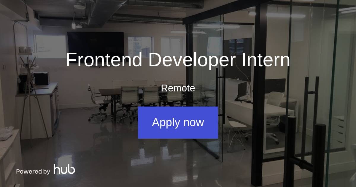 The Hub | Frontend Developer Intern | Gathergram