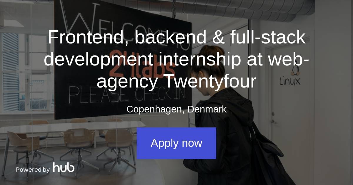 The Hub | Frontend, backend & full-stack development internship at web-agency Twentyfour ...
