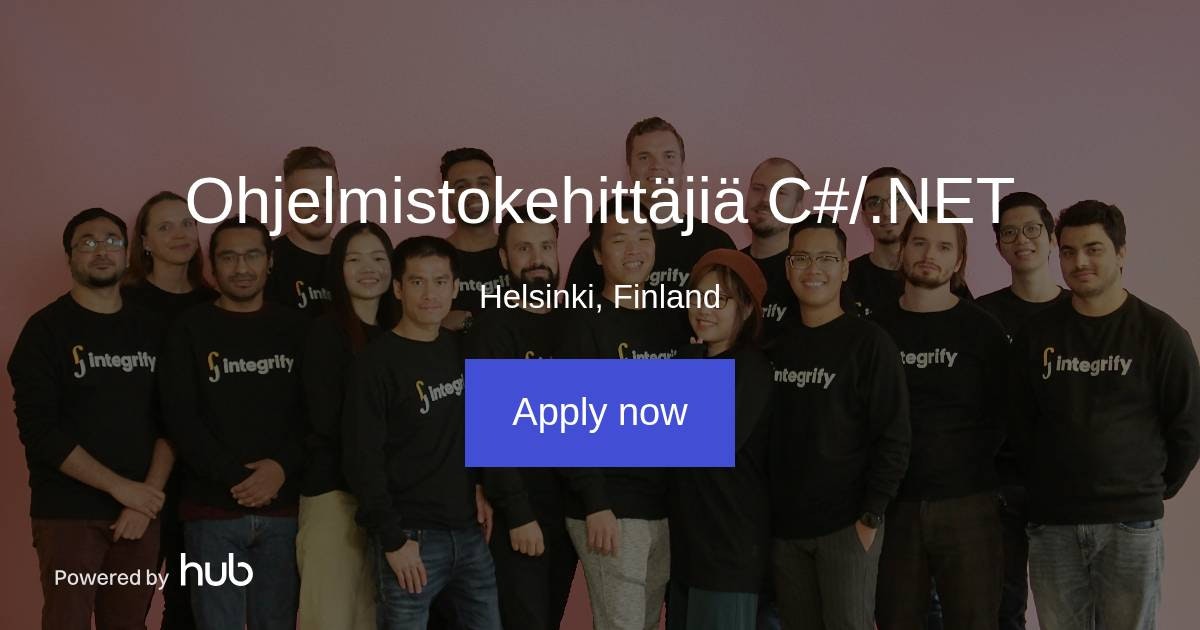 The Hub | Ohjelmistokehittäjiä C#/.NET | Integrify Academy