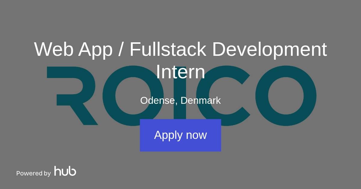 The Hub | Web App / Fullstack Development Intern | ROICO Solutions ApS