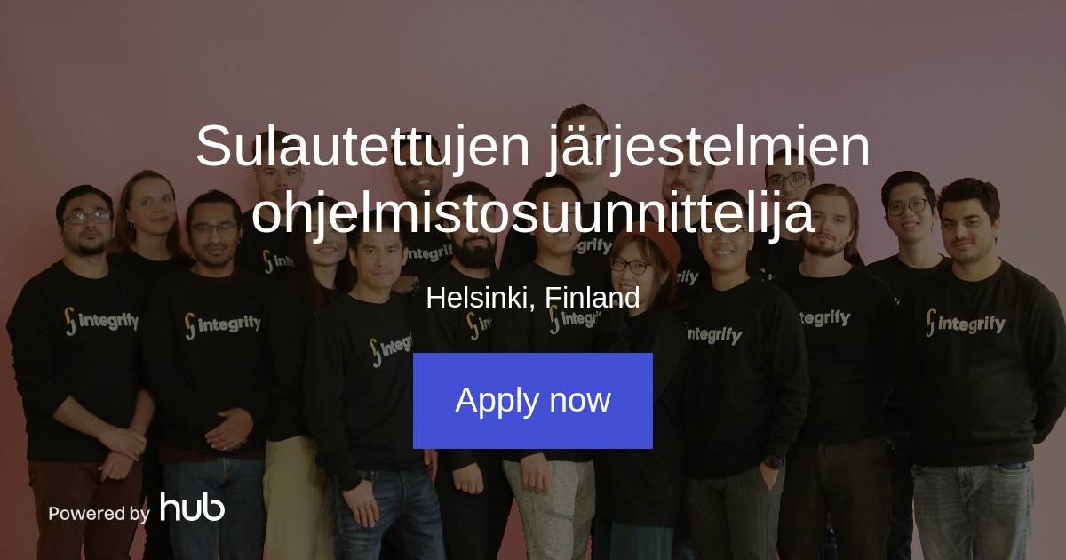 The Hub | Sulautettujen järjestelmien ohjelmistosuunnittelija | Integrify Academy