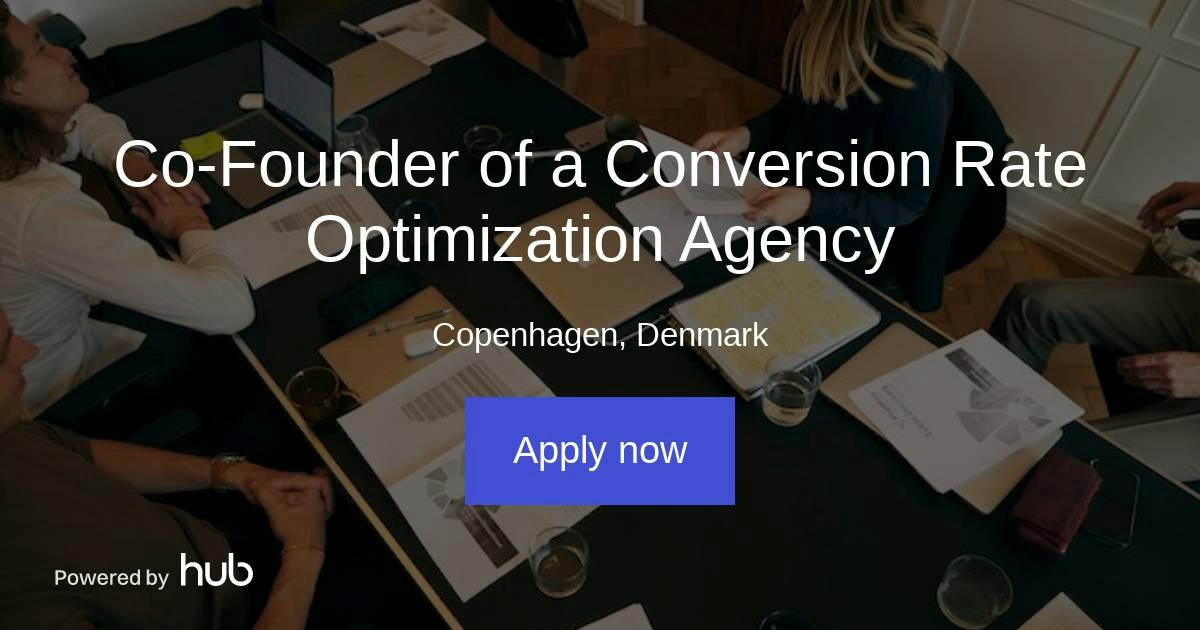 The Hub | Co-Founder of a Conversion Rate Optimization Agency | P.O.Y ...