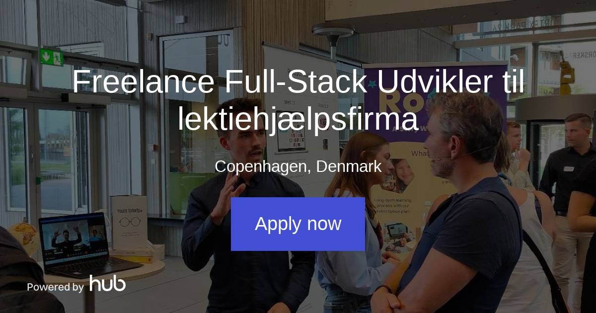 The Hub | Freelance Full-Stack Udvikler til lektiehjælpsfirma | Tutora
