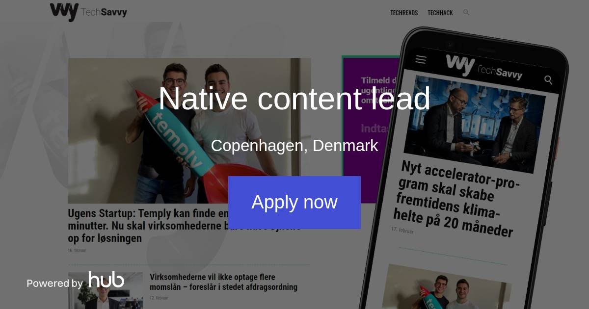 The Hub | Native content lead | TechSavvy Media