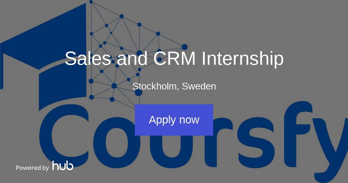 The Hub | Sales and CRM Internship | Coursfy