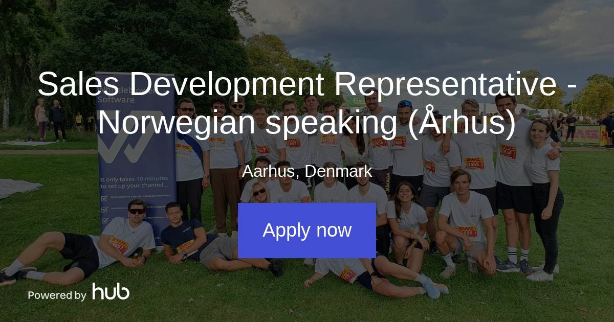 The Hub | Sales Development Representative - Norwegian speaking (Århus ...