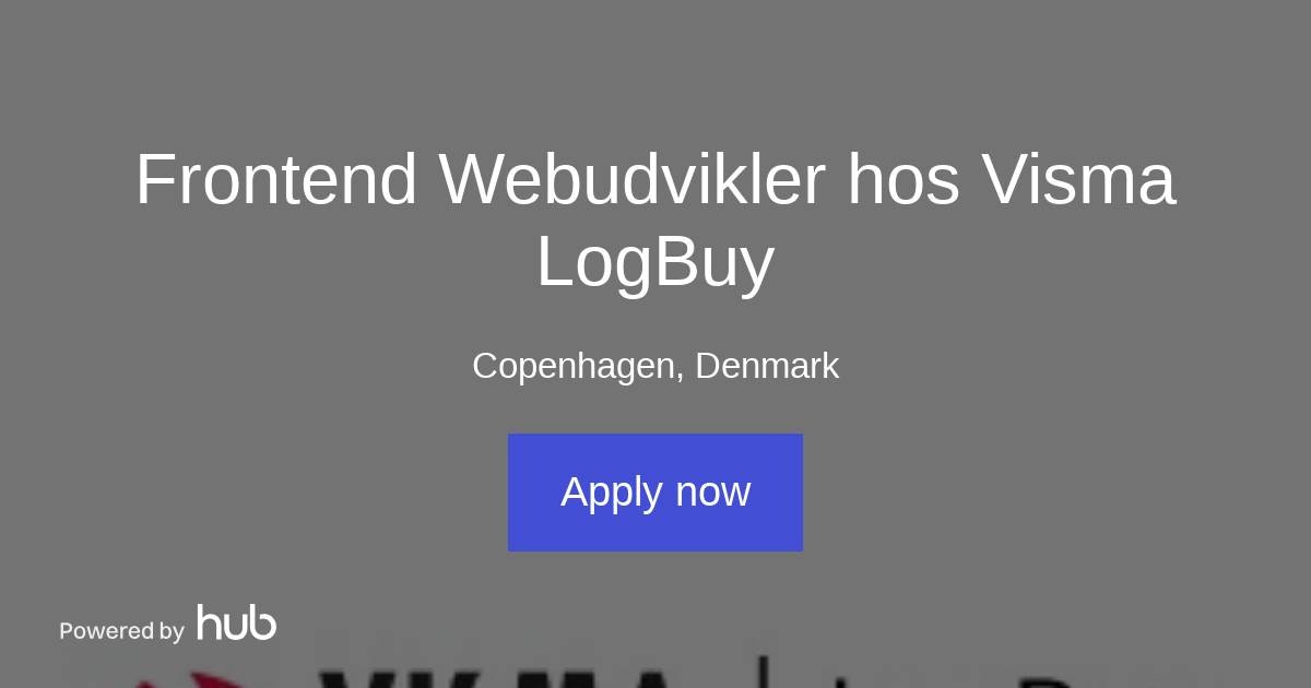 The Hub | Frontend Webudvikler hos Visma LogBuy | Visma LogBuy